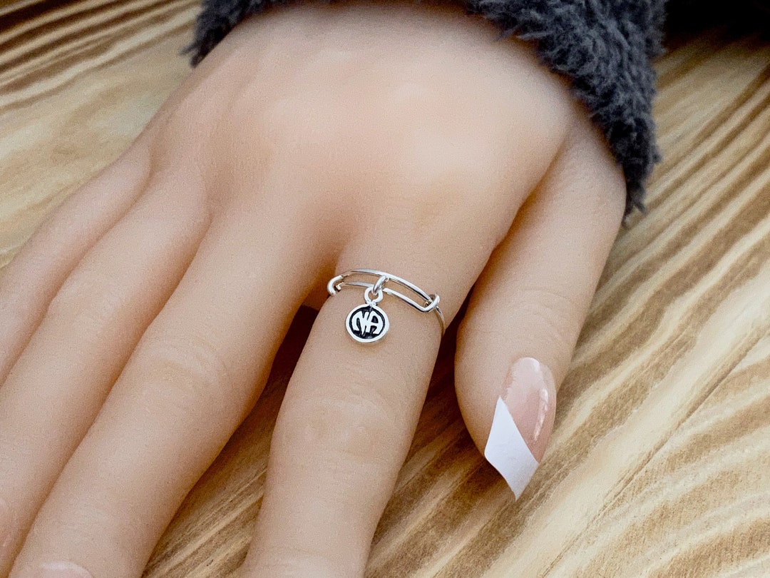 NA Ring Sterling Silver Adjustable | Narcotics Anonymous Jewelry | NA ...