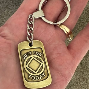 NA Keychain, Recovery Gifts, Just for Today, Personalized Name and ...