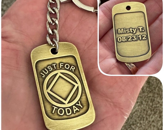 Personalized NA Birthday Token Key Tags, Narcotics Anonymous Key Ring ...