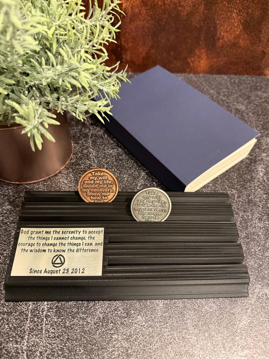 Alcoholics Anonymous Coin Holder, AA Chip, Recovery Coin, Personalized ...