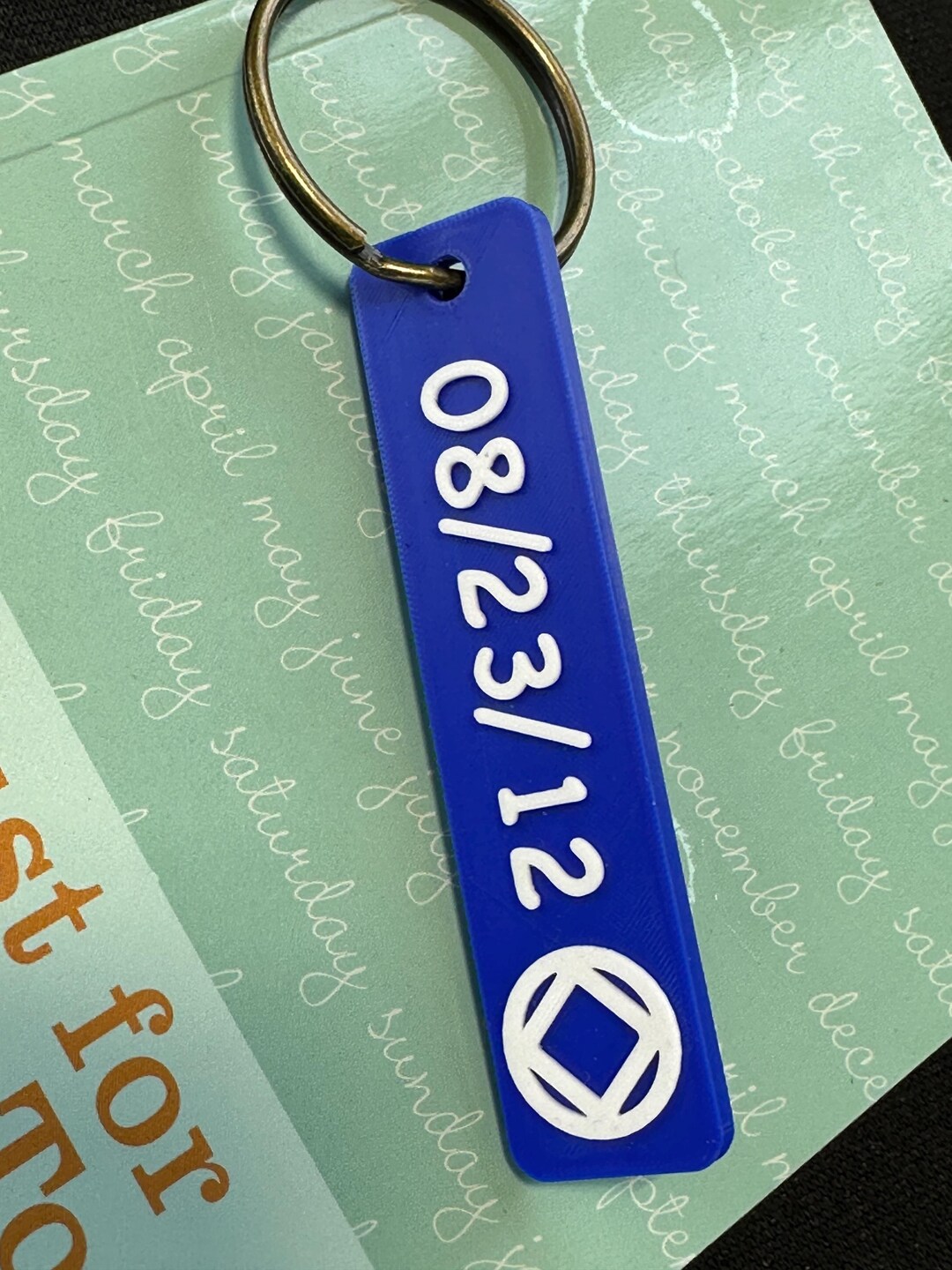 Narcotics Anonymous NA Personalized Keychain 3D Printed Clean Date & NA ...