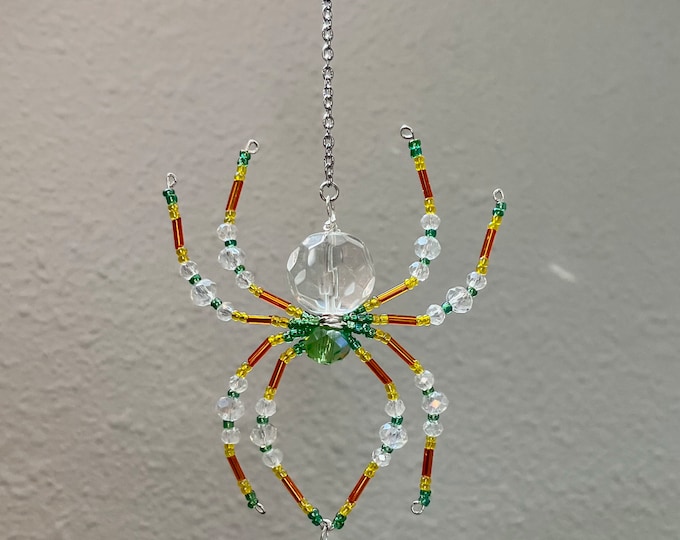 Crystal Beaded Spider Sun Catcher - Etsy