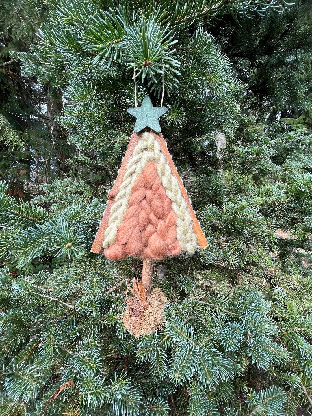 Twig and Yarn Woven Christmas Tree. - Etsy