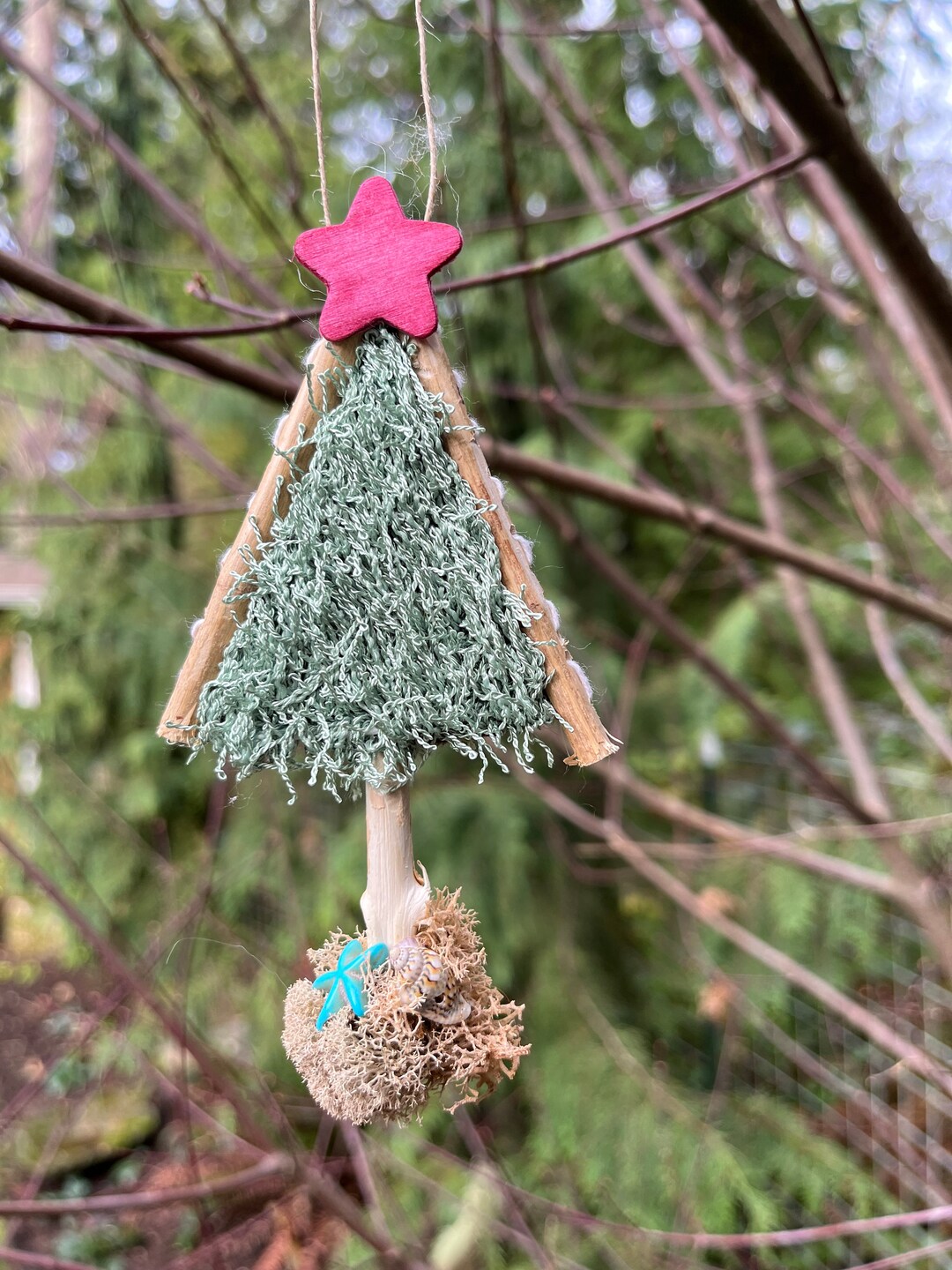 Twig and Yarn Woven Christmas Tree. - Etsy