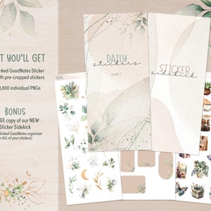 DAILY Planner Stickers 1800 Pre-cropped Goodnotes Stickers - Etsy