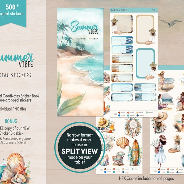 Summer Stickers - Etsy