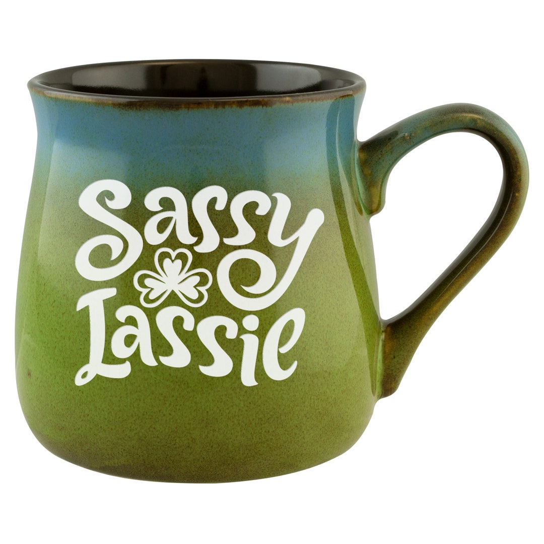 ST. PADDY'S DAY Sassy Lassie Etched Ceramic Mug, Irish Gifts, St ...