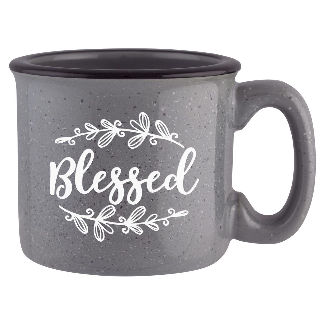 BLESSED Sand Etched Ceramic Camp Mug, Special Friend Gift, Gift Idea ...