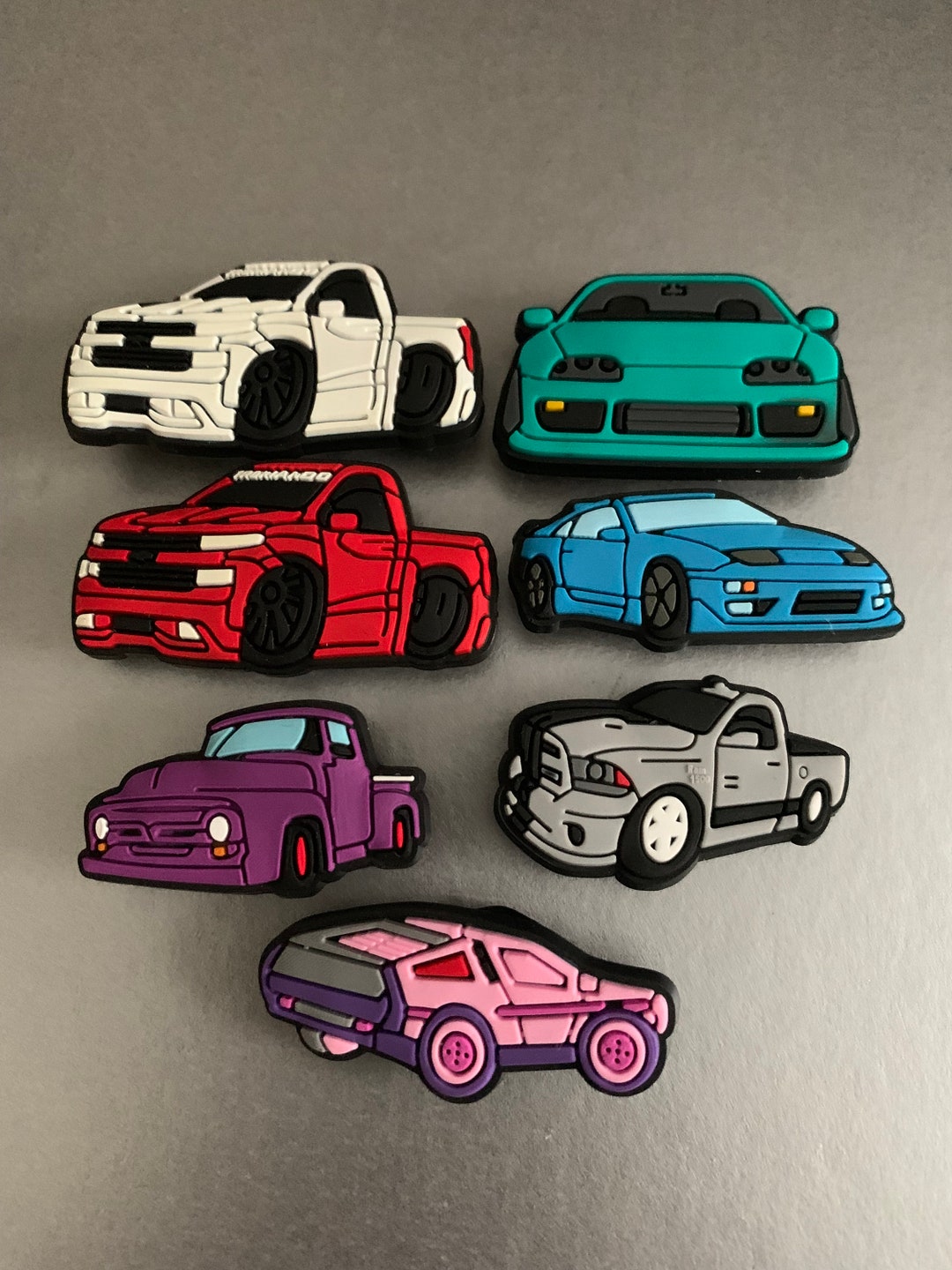 A Set of 7 Car Croc Charms, Shoe Decoration, Assorted Jibbitzs, Shoe ...