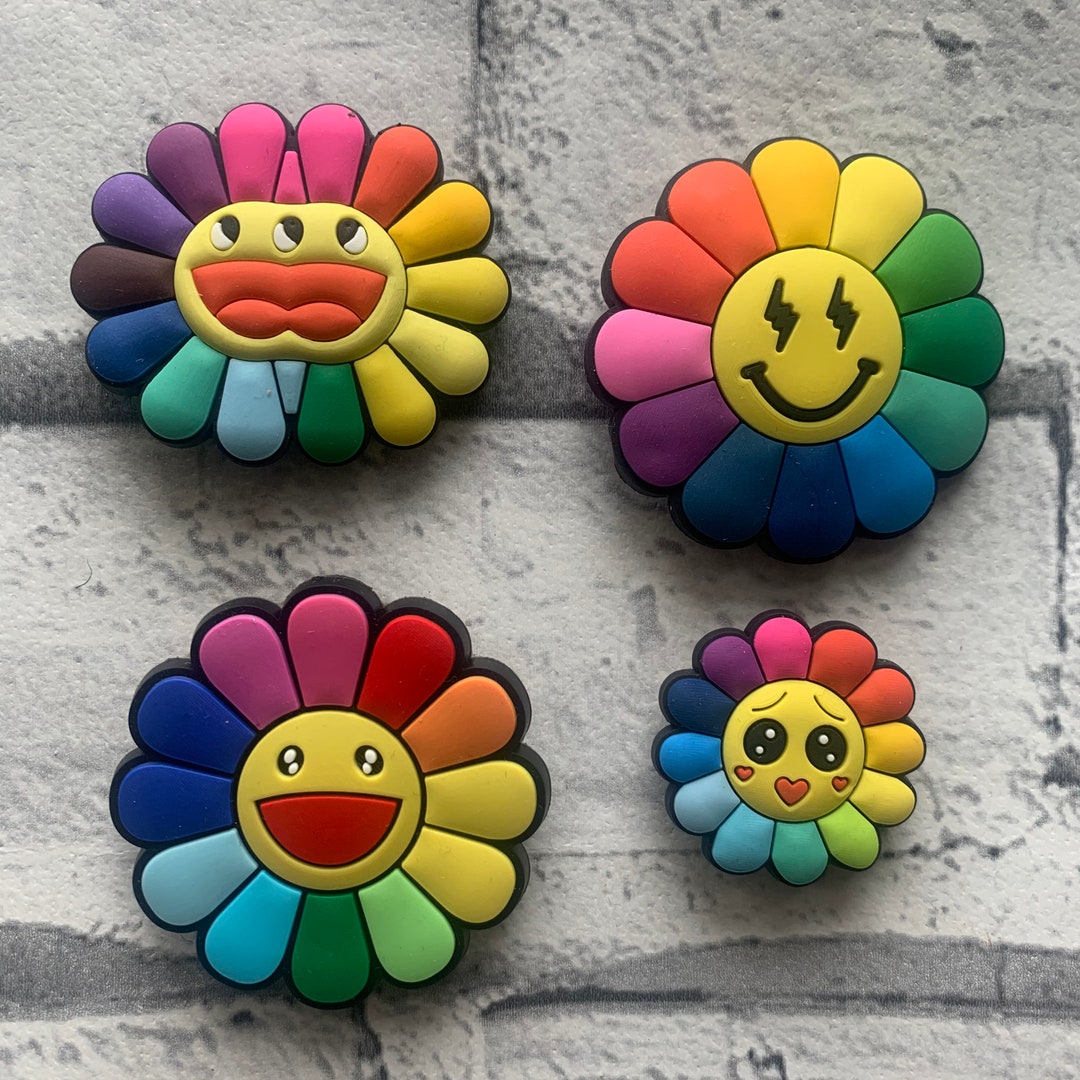 Rainbow Faces Croc Charms, Shoe Jewellery, Bundle Croc Charms ...