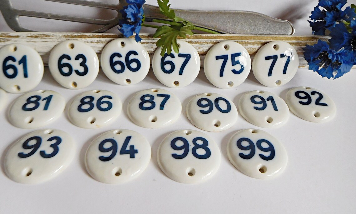 Old Porcelain Numbers Round Numbers Numbers Signs - Etsy UK