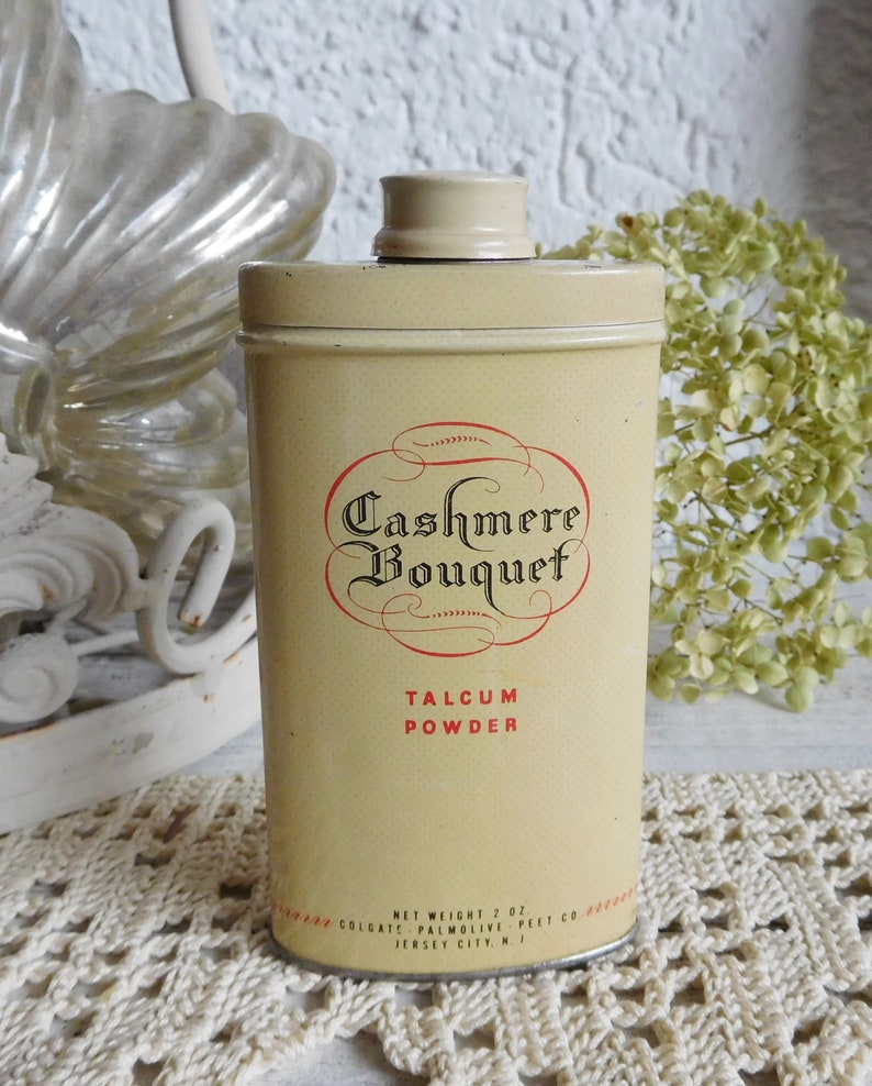 Enchanting old Cashmere Bouquet Talcum Powder tin can | Etsy