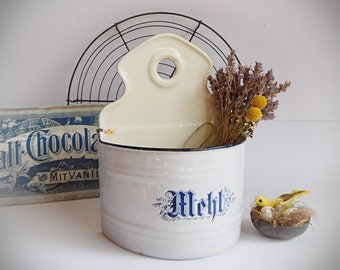 Antique Flour Container - Etsy