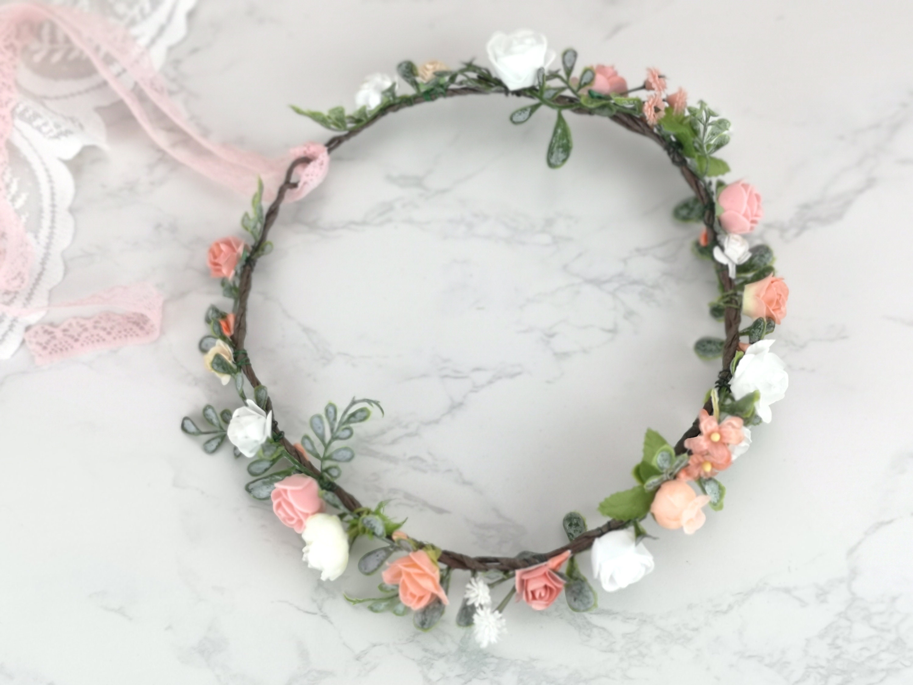 Flower Crown Flower Wreath Flower Crown Bridal Wreath Hair - Etsy