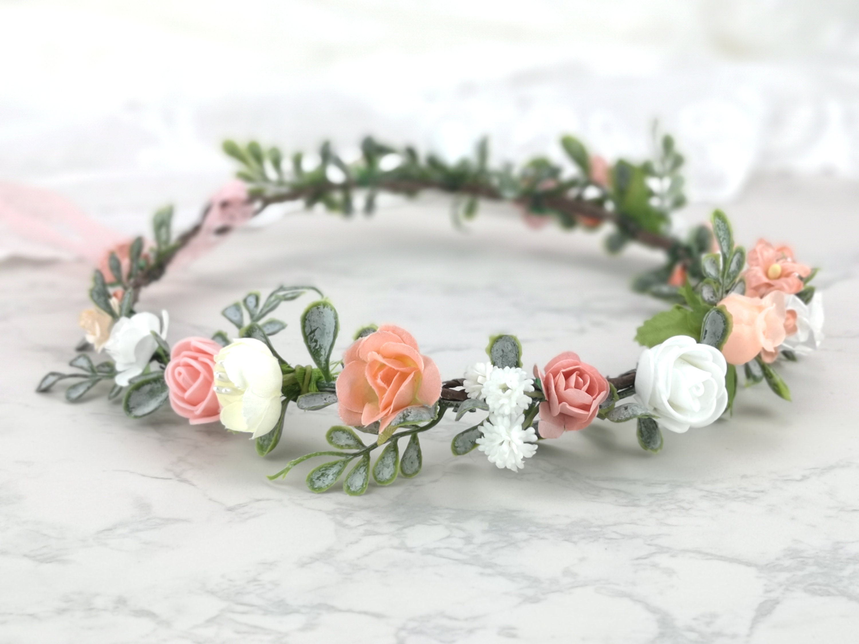 Flower Crown Flower Wreath Flower Crown Bridal Wreath Hair - Etsy