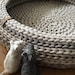 Chunky and Fluffy Crochet Round Rug, Handwoven Carpet With a Minimalist ...