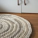 Chunky and Fluffy Crochet Round Rug, Handwoven Carpet With a Minimalist ...