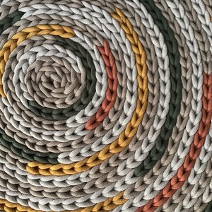 Boho Style Carpet to Warm up the Living Room or Bedroom, Round Rug in ...