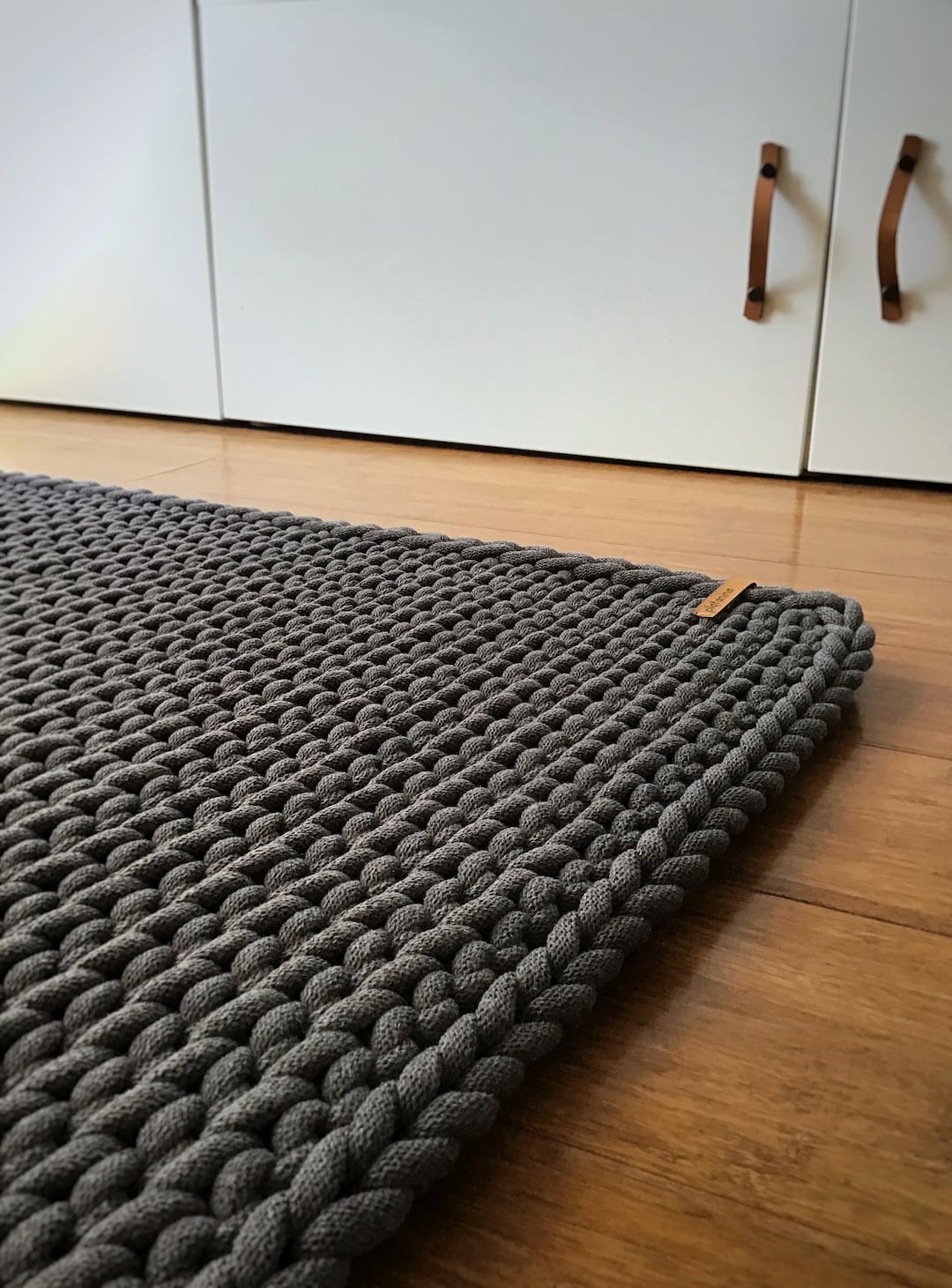 Chunky Rectangular Rug, Crochet Carpet With a Minimalist Simple Design ...