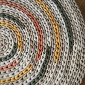 Boho Style Carpet to Warm up the Living Room or Bedroom, Round Rug in ...