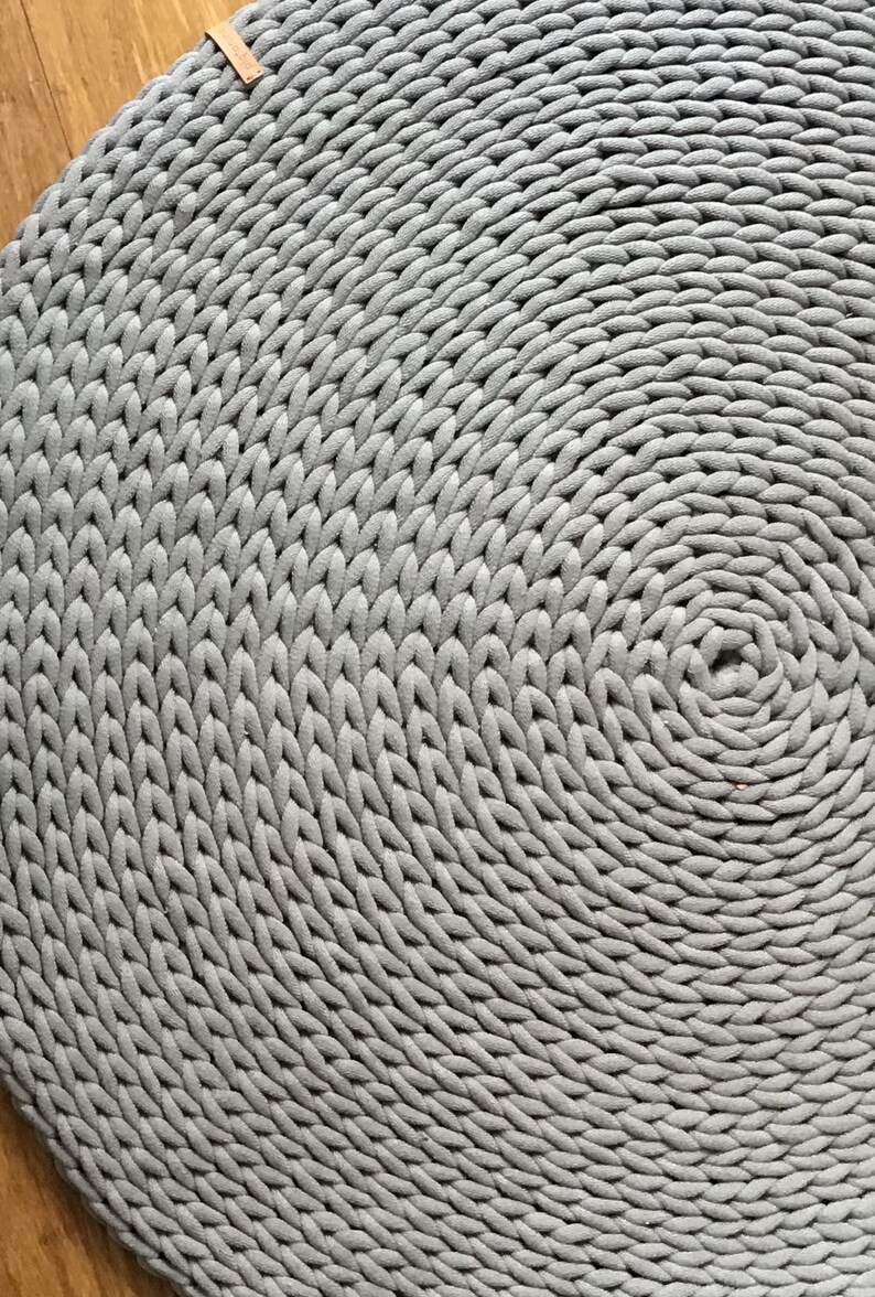 Chunky and Fluffy Crochet Round Rug Handwoven Carpet With a - Etsy