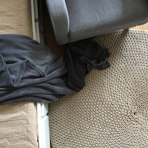 Chunky and Fluffy Crochet Round Rug, Handwoven Carpet With a Minimalist ...