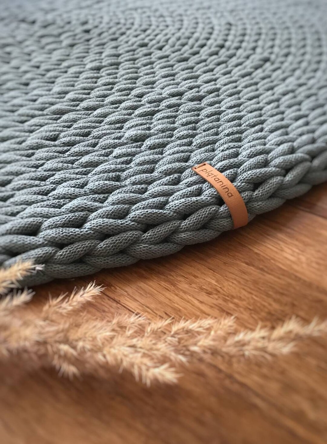 Chunky and Fluffy Crochet Round Rug Handwoven Carpet With a - Etsy