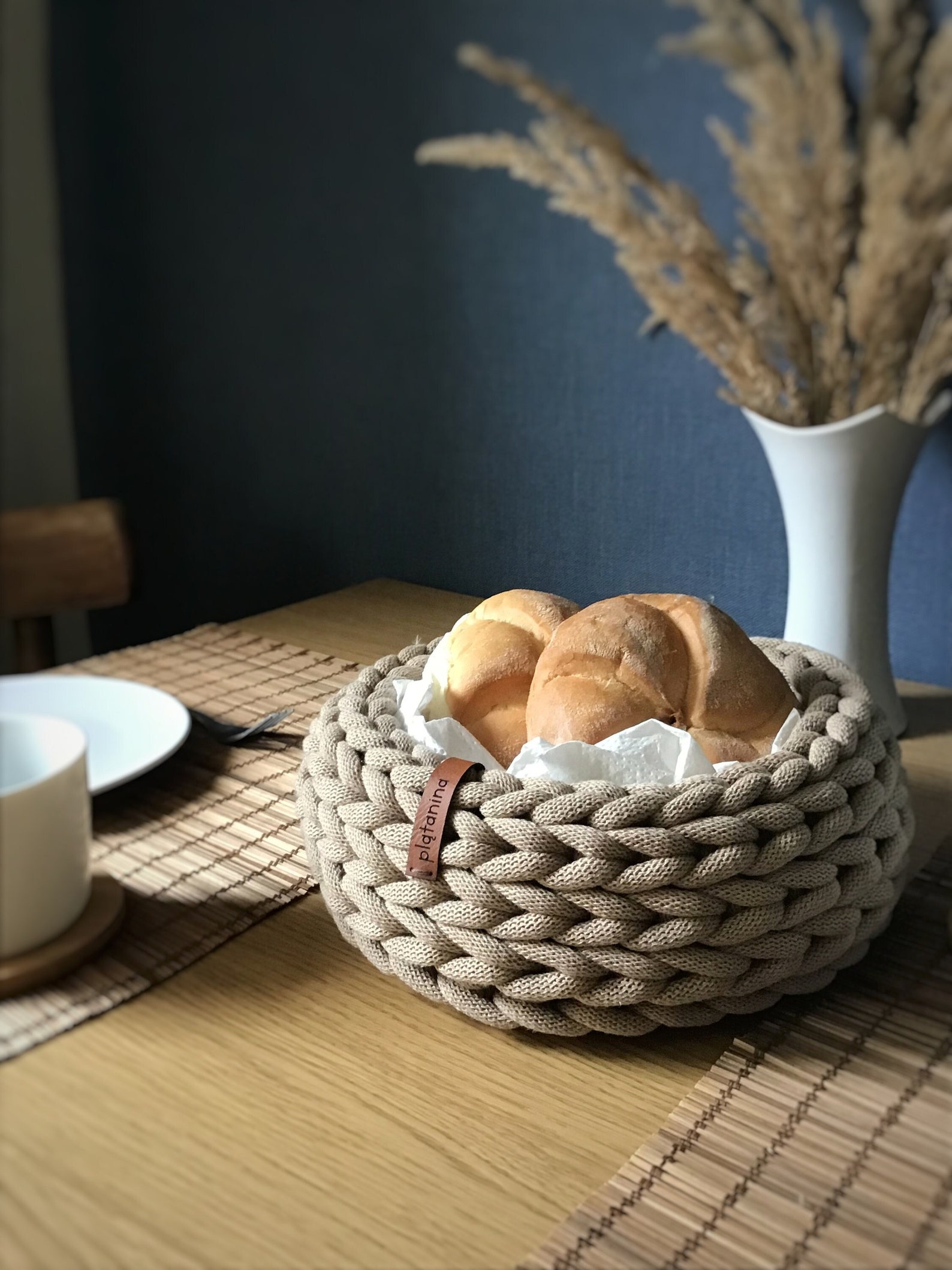 Bread Basket for Table Decoration, Woven Box for Fruit, Nuts and Small ...