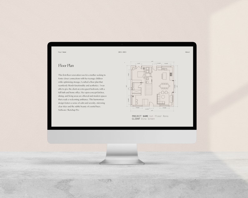 Interior Design Portfolio Template, Canva, Modern and Minimalist Layout ...