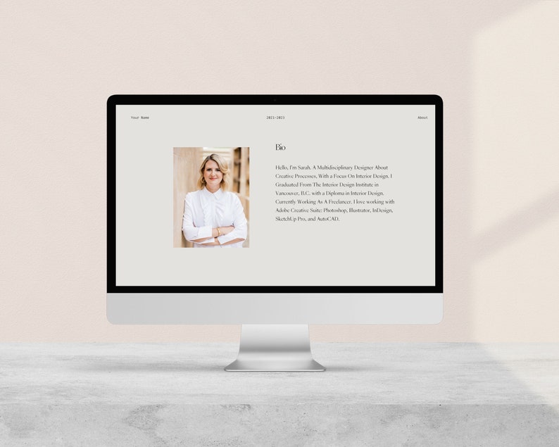 Interior Design Portfolio Template, Editable Canva, Interior Designer ...