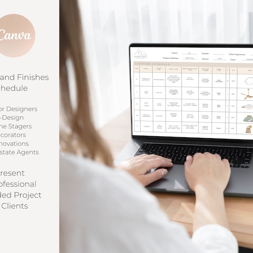 Fixture and Finishes Schedule Canva Interior Design - Etsy