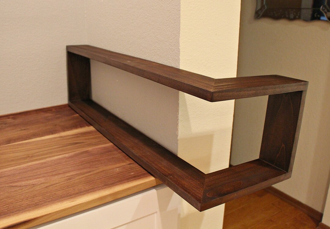 Floating Wrap Around Wall Shelves, Wall Mounted Mitred Corner Shelving ...