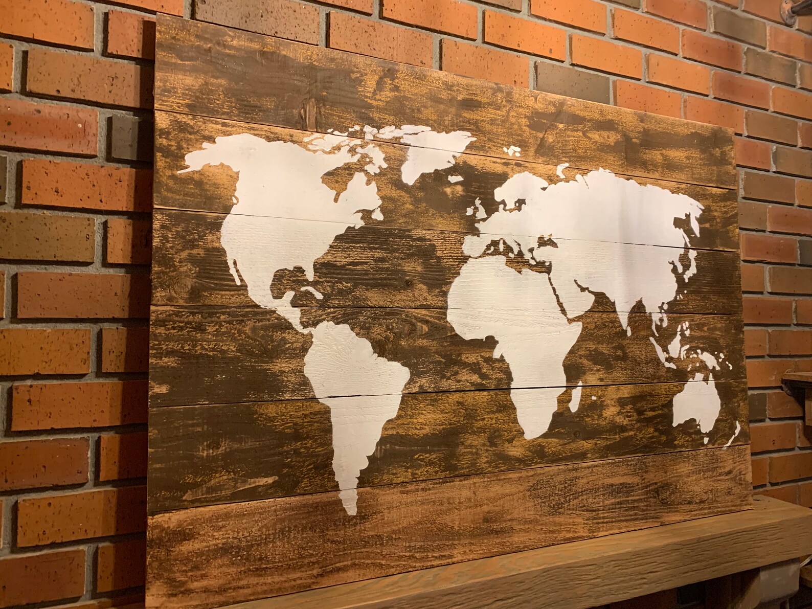 Extra Large 48 Inch Wooden Map Rustic Wood World Map - Etsy