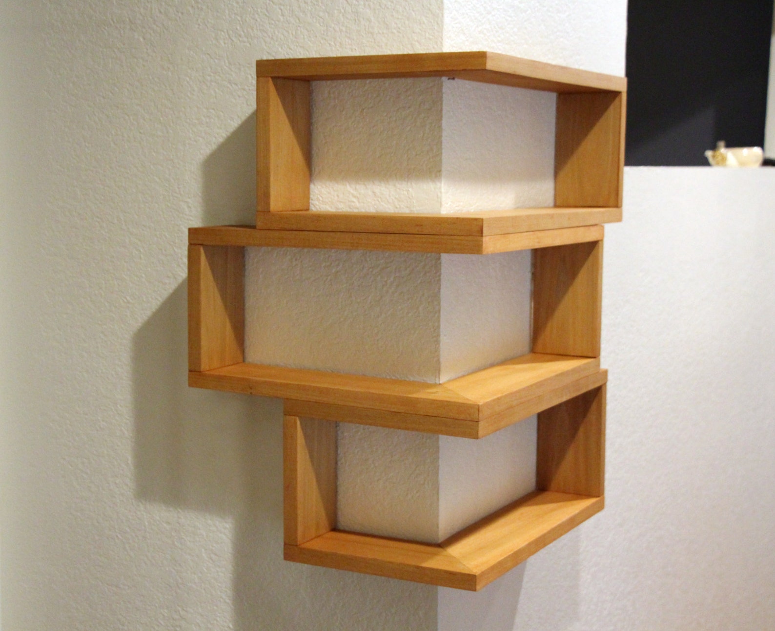 Floating Wrap Around Wall Shelves Wall Mounted Mitred Corner - Etsy UK