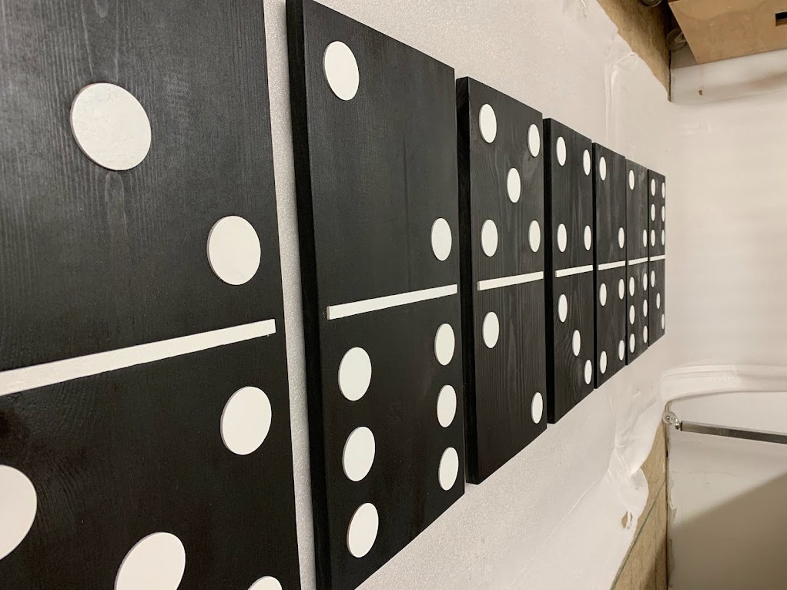 Set of Large Dominos - 7 Dominoes by 11x21 Inch Each, Large Wooden ...