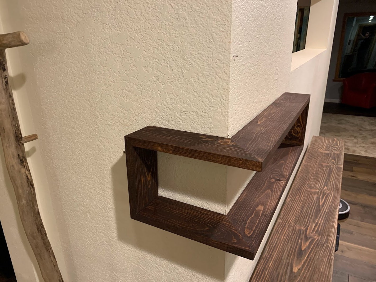 Floating Wrap Around Wall Shelves Wall Mounted Mitred Corner | Etsy