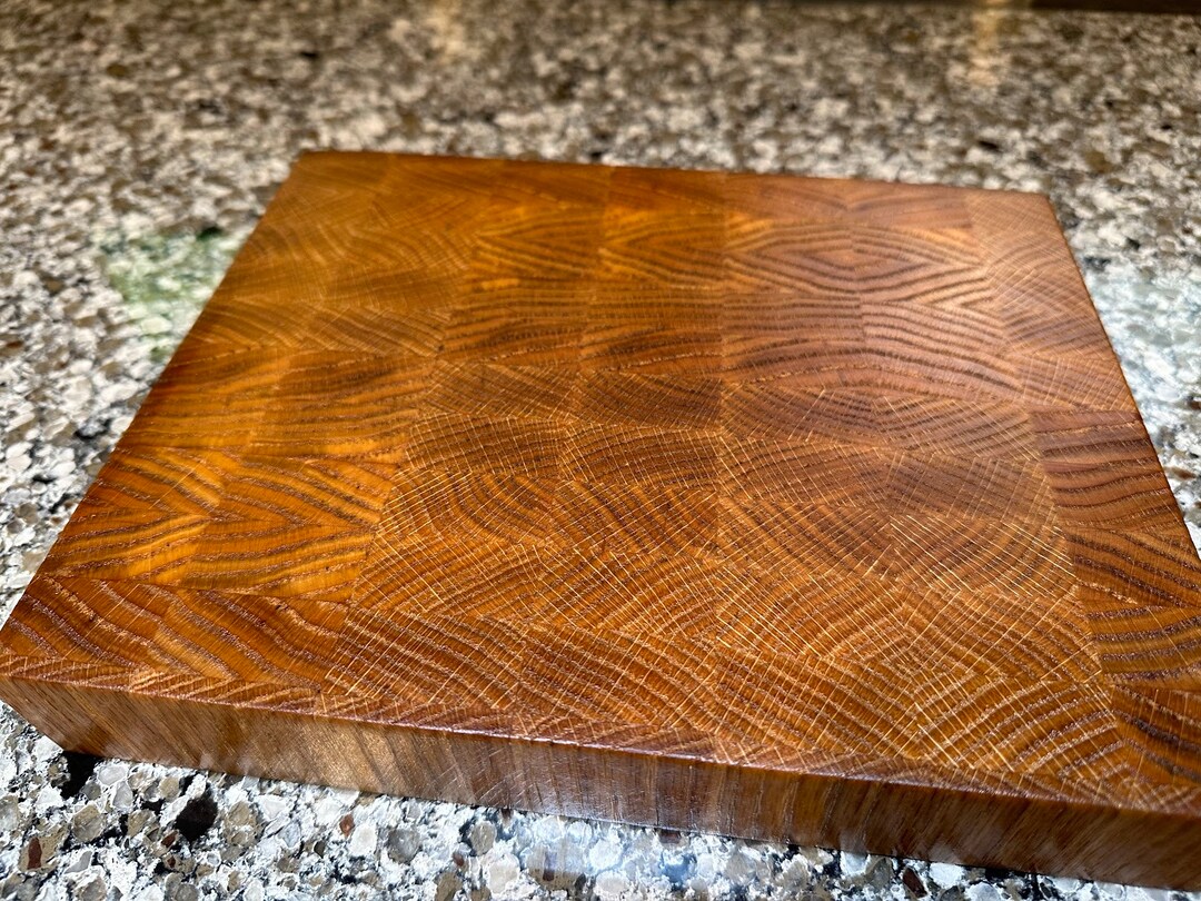 Oak End Grain Cutting Board - Made in the USA From Local Wood - Etsy