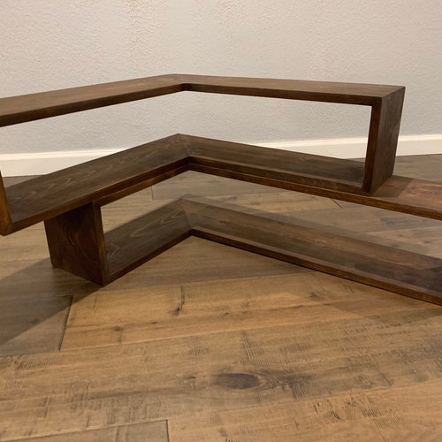 Set of 3 Shelves. Modern Corner Shelf. Floating Wrap Around - Etsy