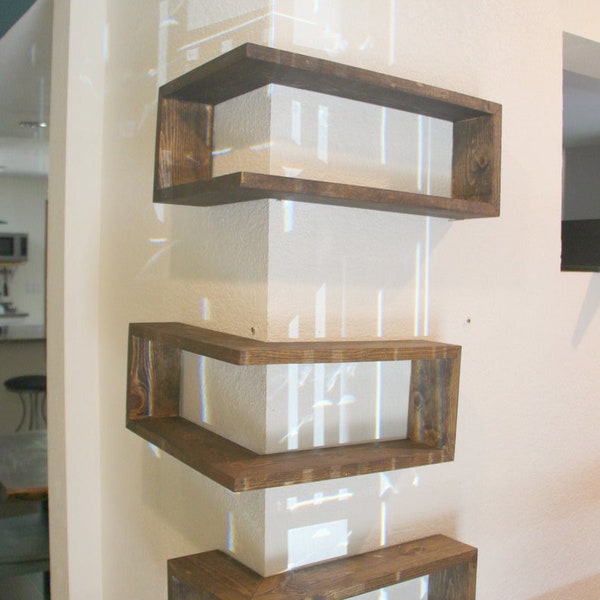 Wrap Around Corner Wall Shelf - Etsy