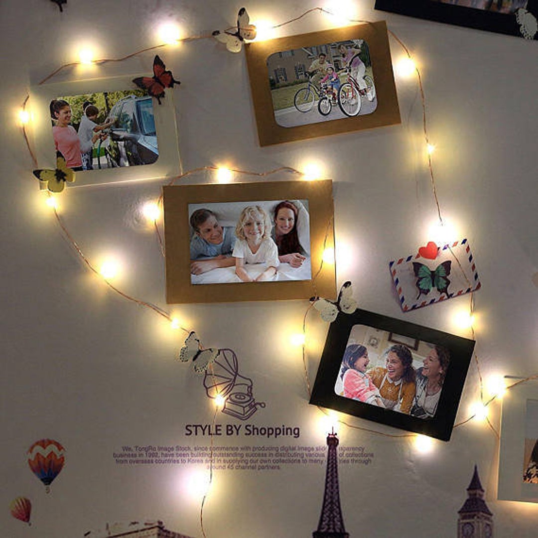 100 Leds Fairy Lights, Photo Display, Picture Frame, Hanging Lights ...