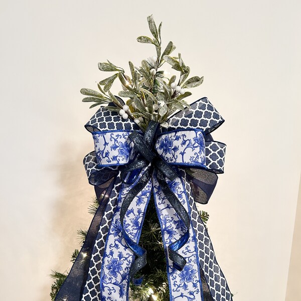 Blue Chinoiserie Tree Topper - Etsy