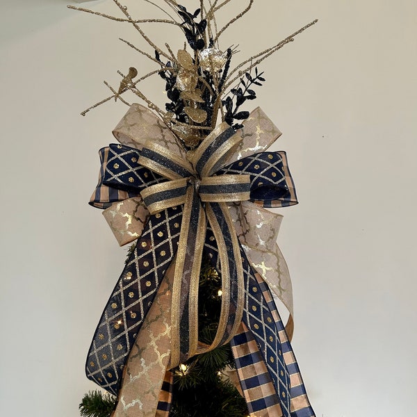 Christmas Tree Topper Bow - Etsy