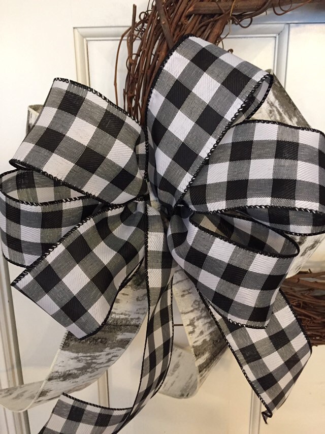 Buffalo Plaid/check BOW ONLY for Wreath Buffalo Check Bow for - Etsy