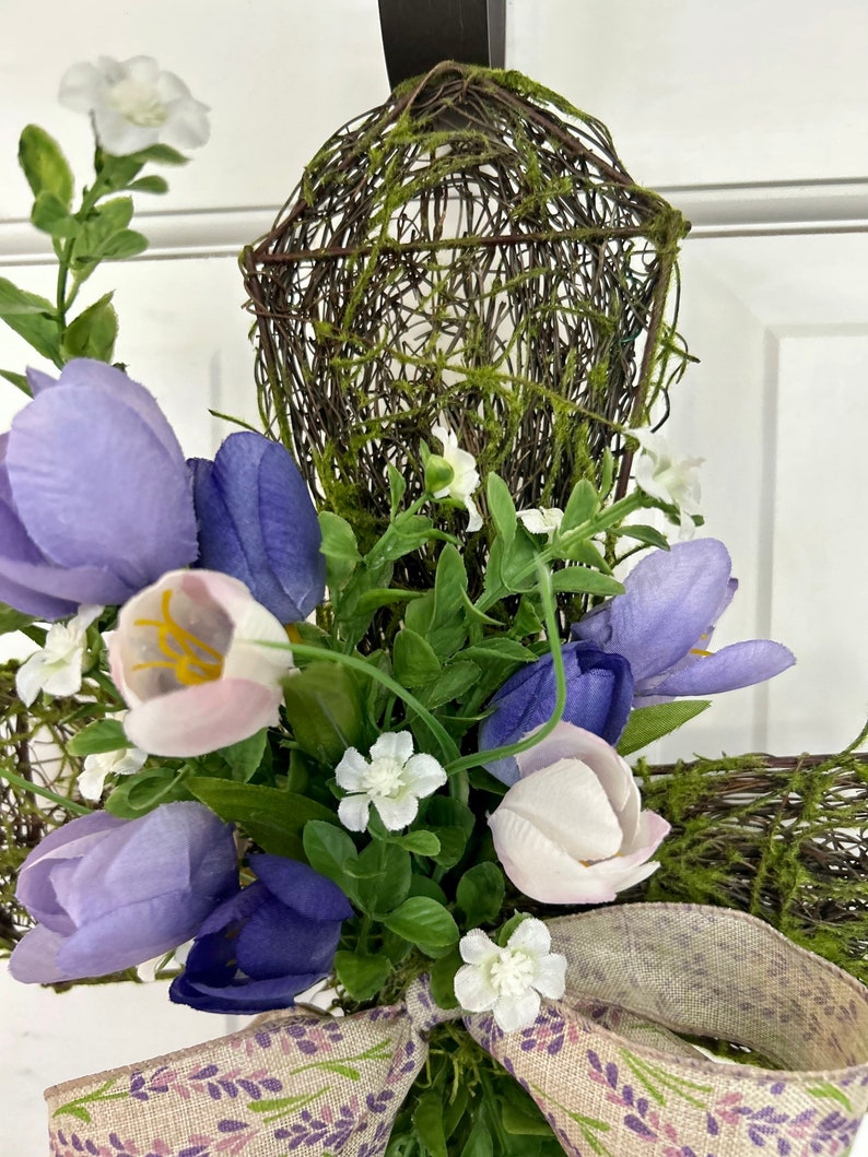 Easter Moss Cross for Front Door Spring Cross Wall Decor - Etsy