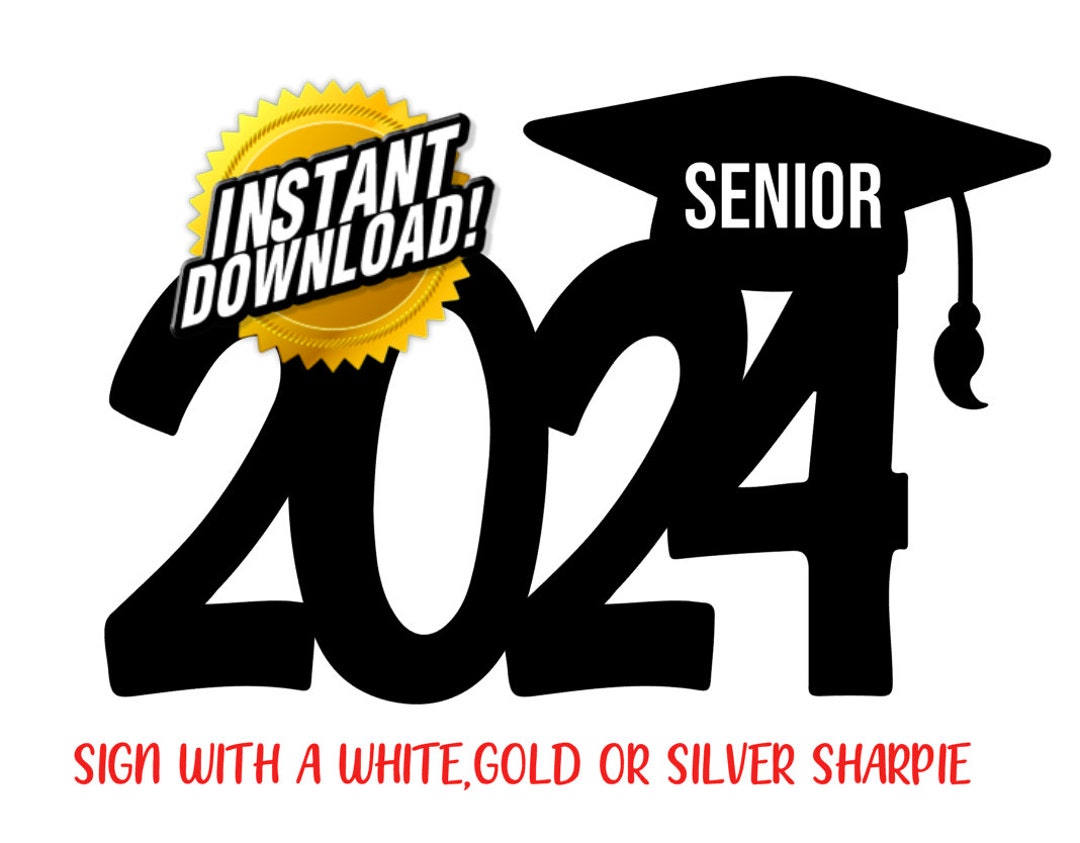 2024 Senior Grad Sign GLOWFORGE LASER FILE Digital Download - Etsy ...