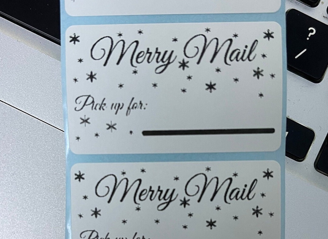 Merry Mail Pick up for PNG Sticker Download Thermal Printer Label ...