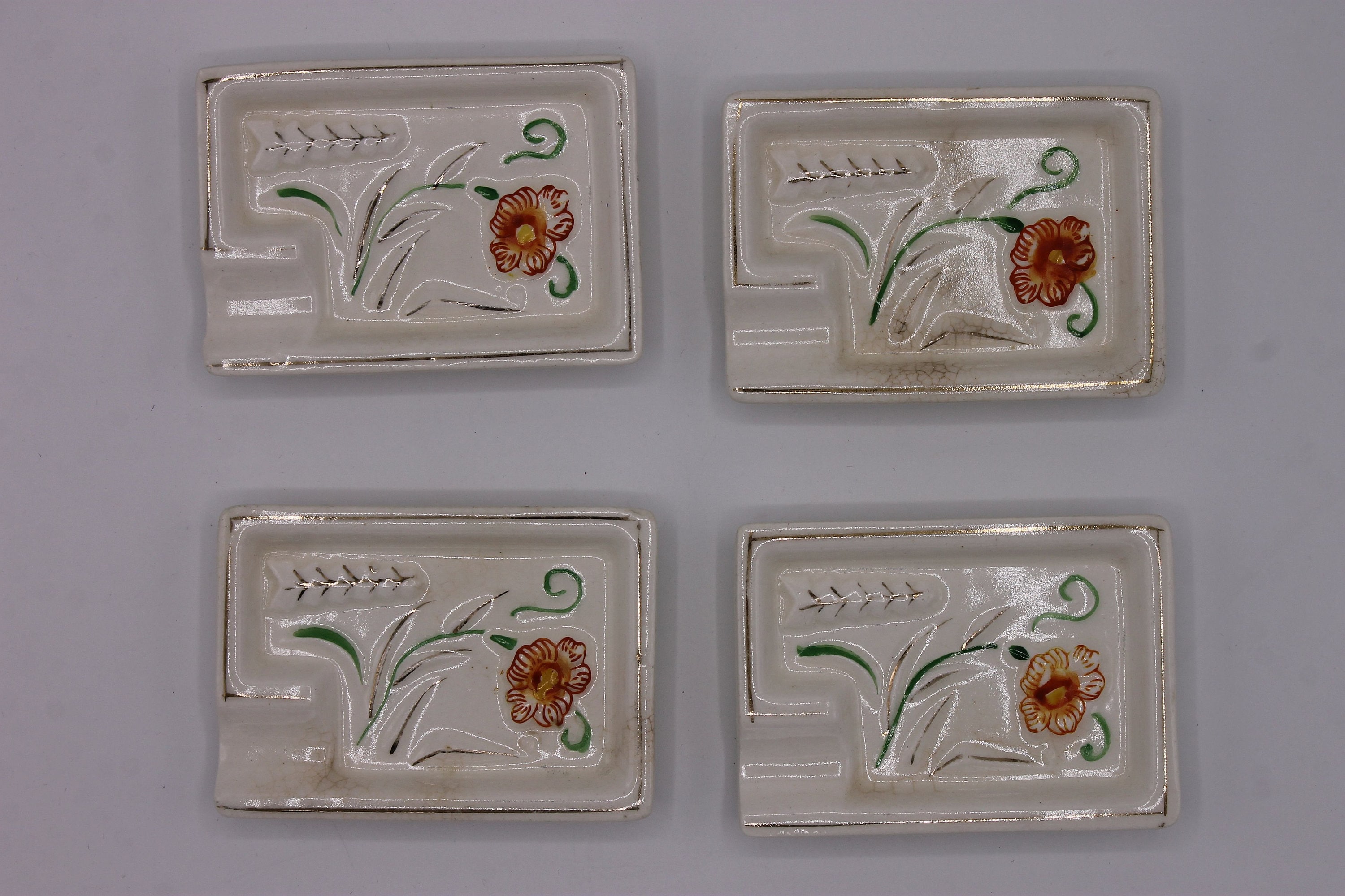 Art Deco Porcelain Cigarette Box and Ashtray Set With Leaping - Etsy