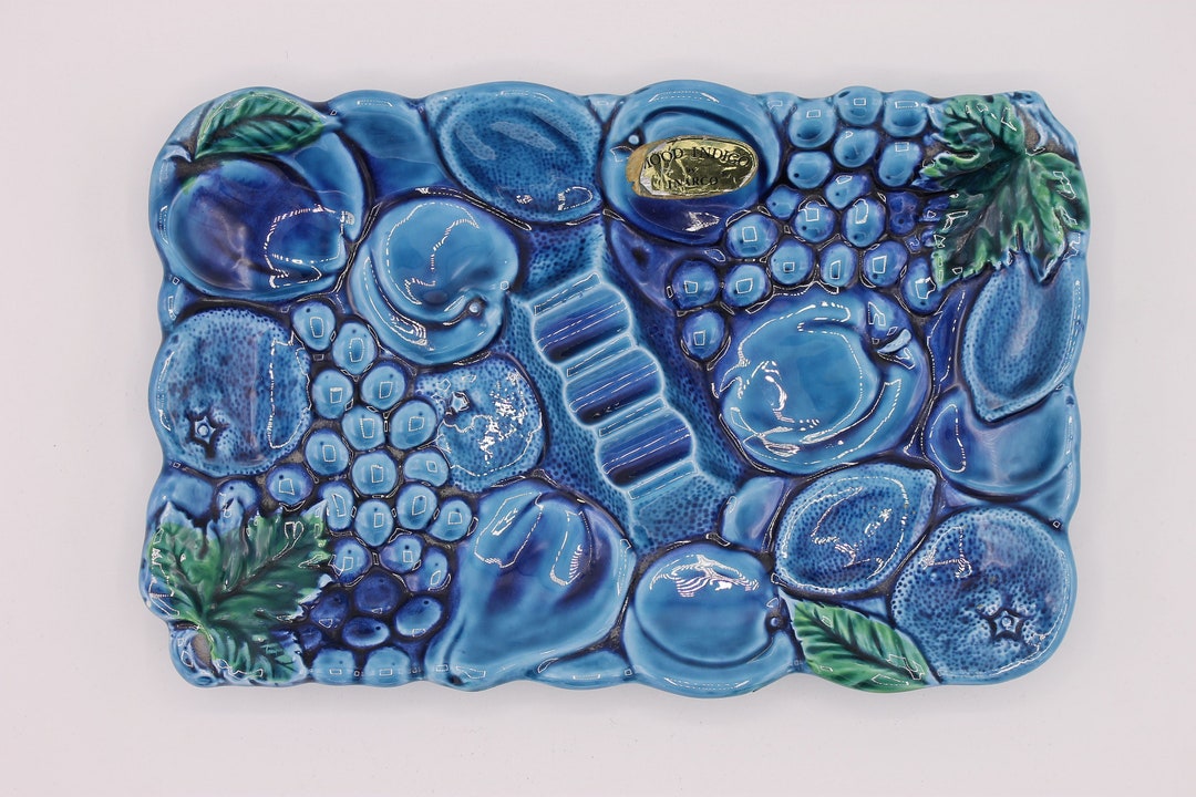 Rectangular Mood Indigo Ashtray by Inarco With Stickers - Etsy