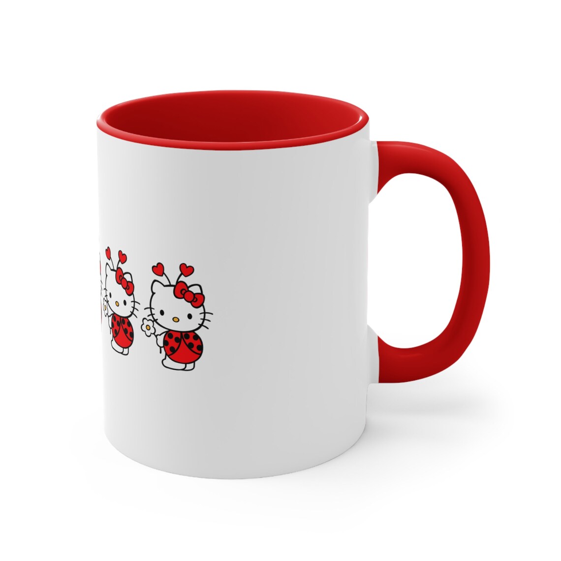 Hello Kitty Ladybug Mug // Red Sanrio Mug, Aesthetic, Gift, - Etsy