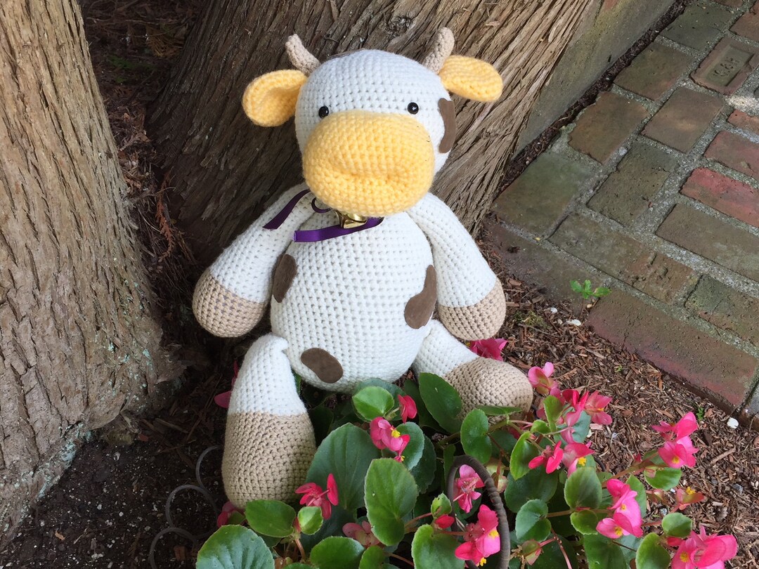 Crochet Cow, Stuffed Cow for Baby, Handmade Cow, Stuffed Animal Toy ...